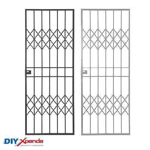 Metal Security Gate 770mm(W)x1950mm(H) Trellis Fixed Swing Steel Door ...